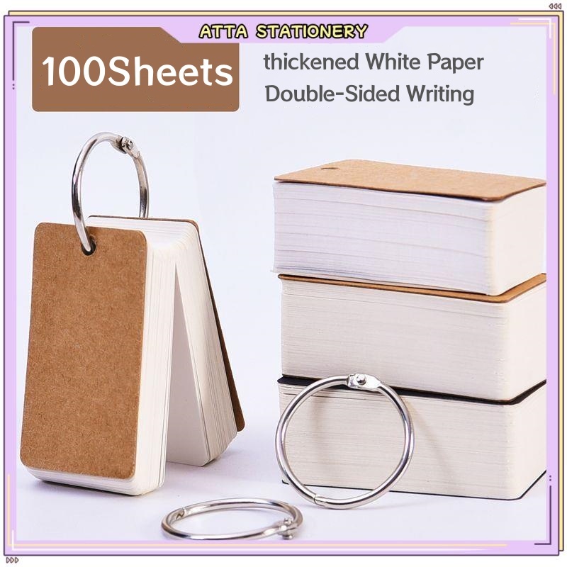 Kraft Paper Mini 100 Sheets Notebook Blank Portable Notepad School ...