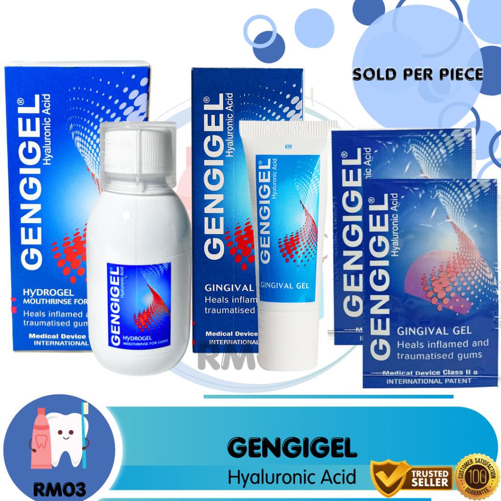 Gengigel Mouthwash 150ml Hyaluronic Acid Gingival Gel 20ml ...