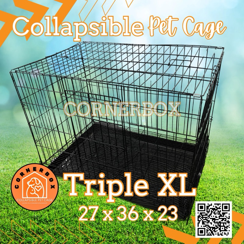 COLLAPSIBLE CAGE TRIPLE XL ( XXXL ) DOG CAGE HEAVY DUTY PET CAGE ...