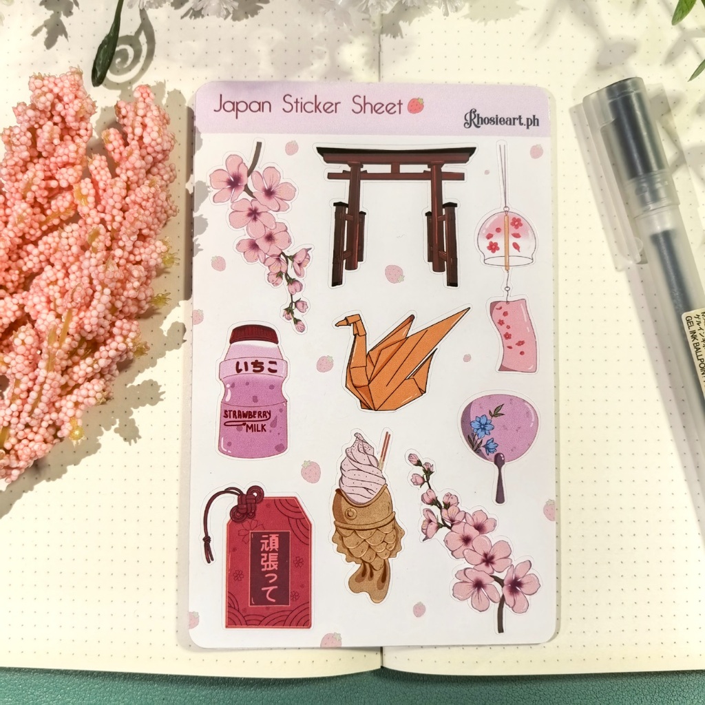 Japanese theme sticker sheet (Planner/Journal) | Shopee Philippines