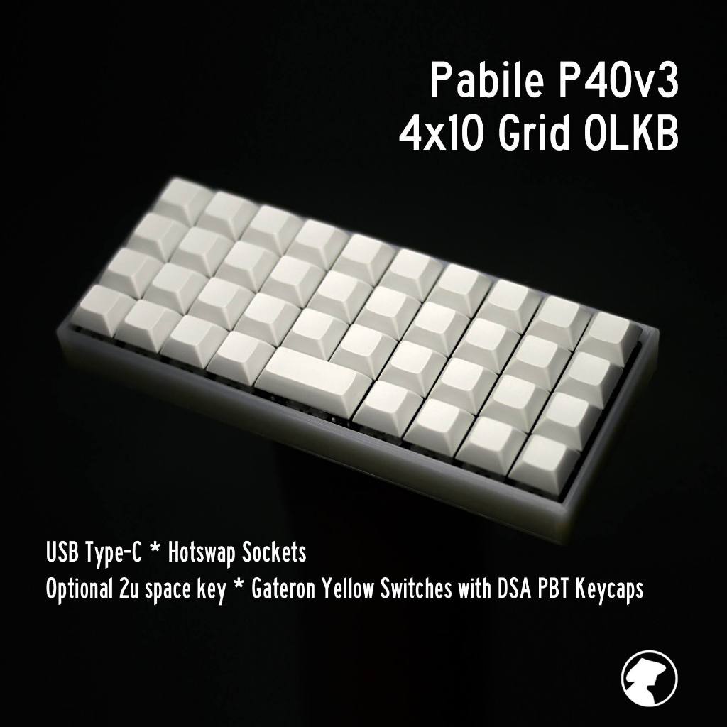 Pabile P40 40-Key 4x10 Grid Programmable Wired RP2040 Mechanical ...