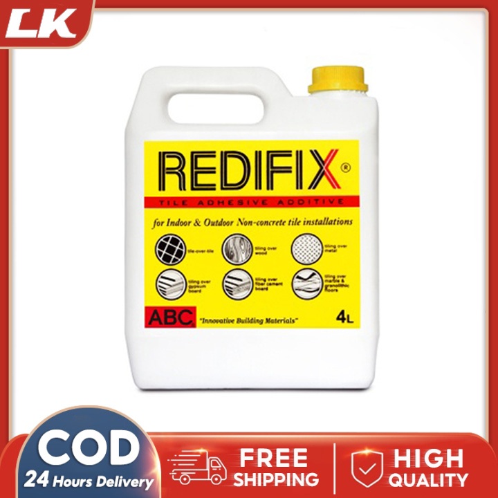 ABC Redifix Tile Adhesive Additive 4L Non-Concrete Tile Installations ...