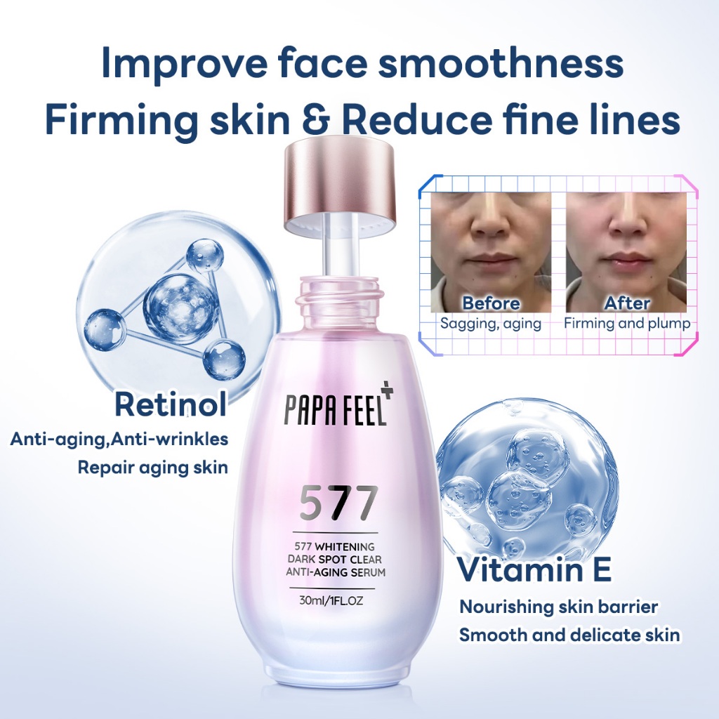 PAPA FEEL 577 4 IN 1 DARK SPOT SERUM HYDRATING BRIGHTENING FIRMING Serum 30ml | Shopee Philippines