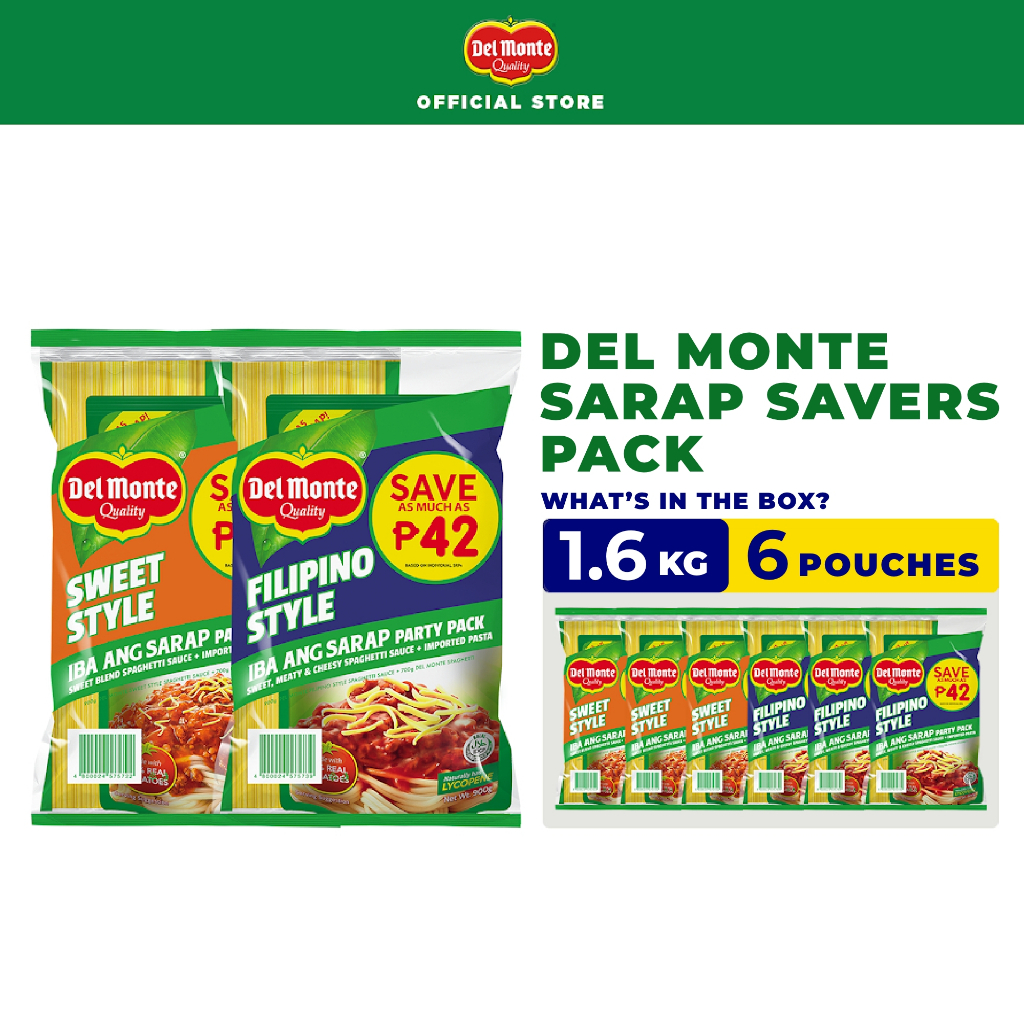 DEL MONTE Sarap Savers Pack - Mixed x 6 items (Spaghetti Sauce + Pasta ...