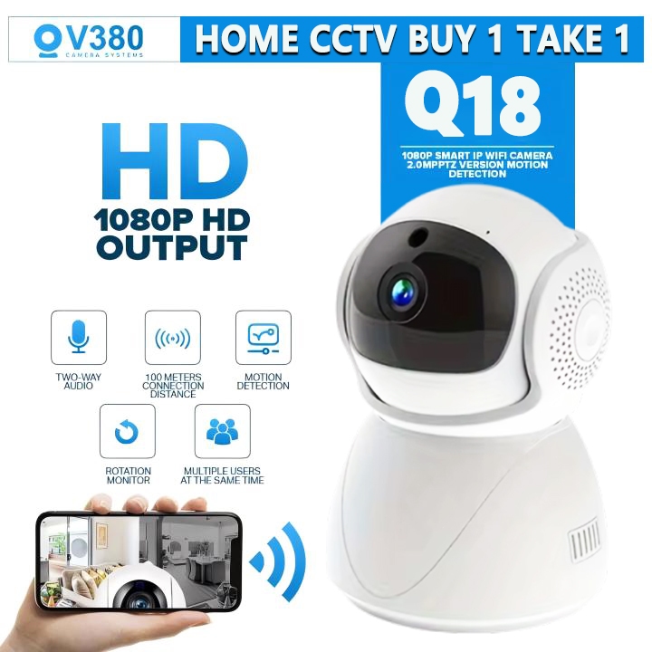 V380 Pro CCTV Camera 5G Wifi Connect Cellphone Smart Home IP Security HD Night Vision Two-Way ...