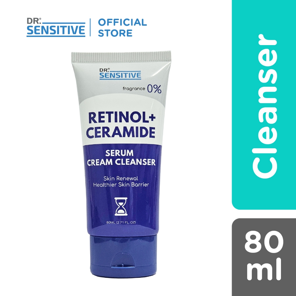 Dr. Sensitive Retinol + Ceramide Serum Cream Cleanser 80ml | Shopee ...