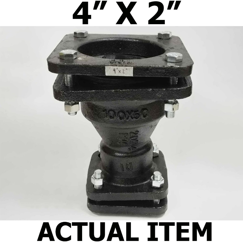 CI MECHANICAL COUPLING REDUCER 4" X 2" BLACK FOR WATER DISTRICT ...