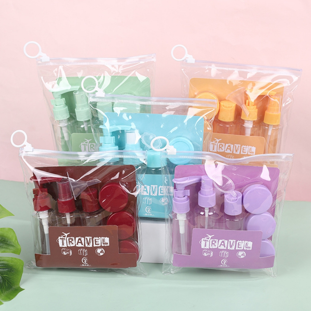 Mini travel bottle set 6 in 1 for cosmetic packaging plastic travel ...
