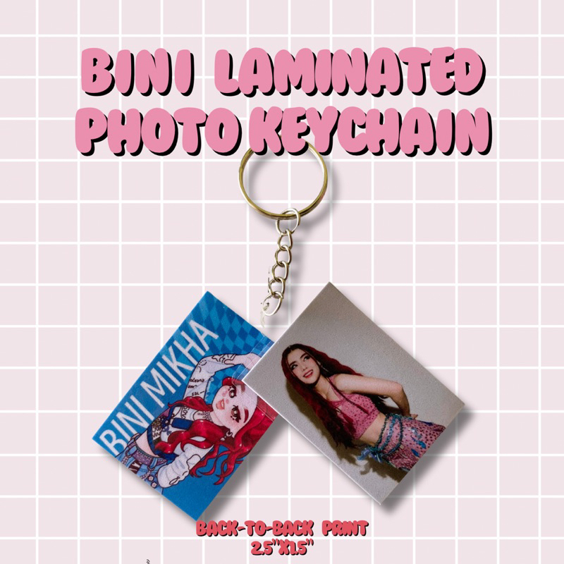 BINI LAMINATED PHOTO KEYCHAIN | Shopee Philippines