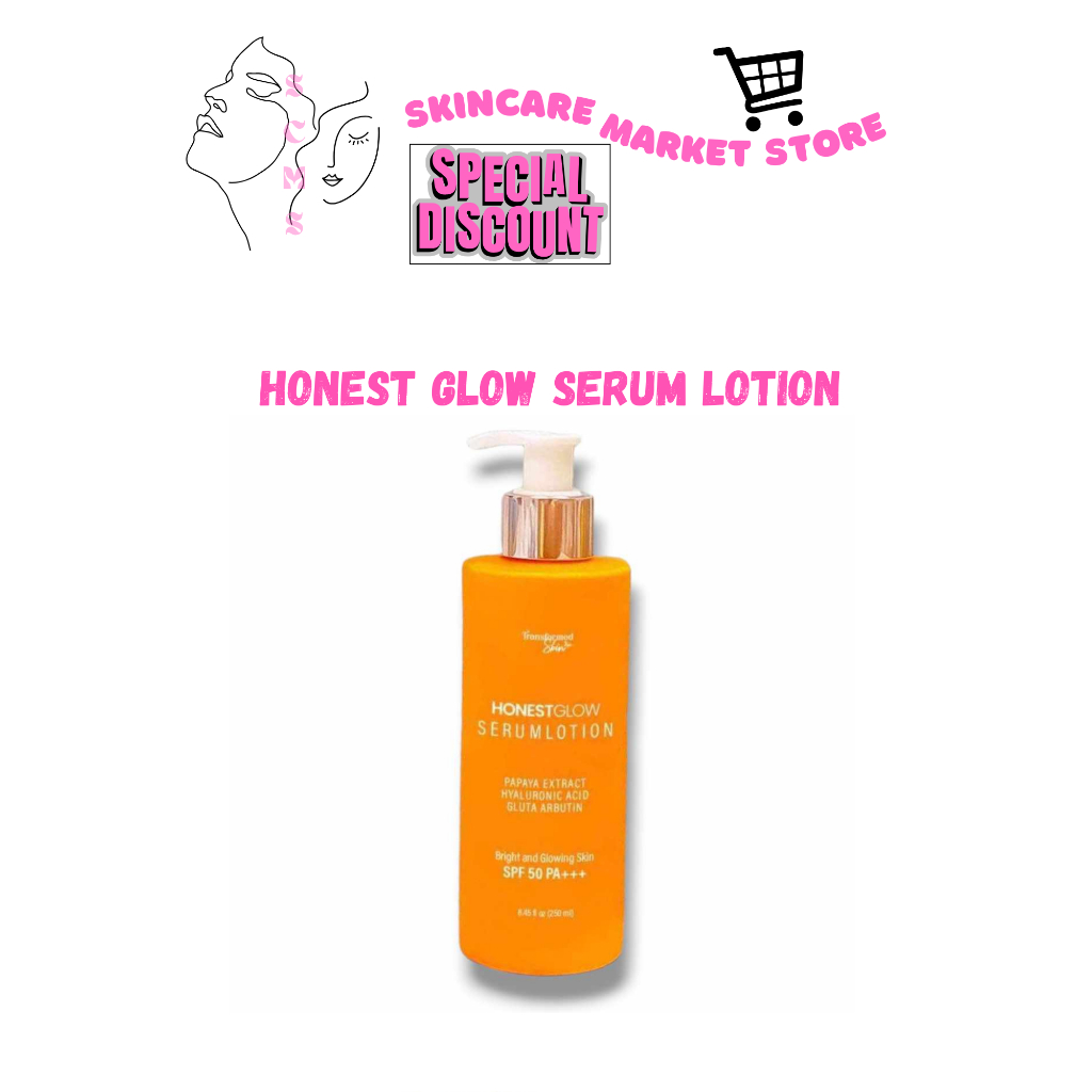 Honest Glow SERUM LOTION WITH SPF50+++ 250ML | UVA/UVB PROTECTION ...