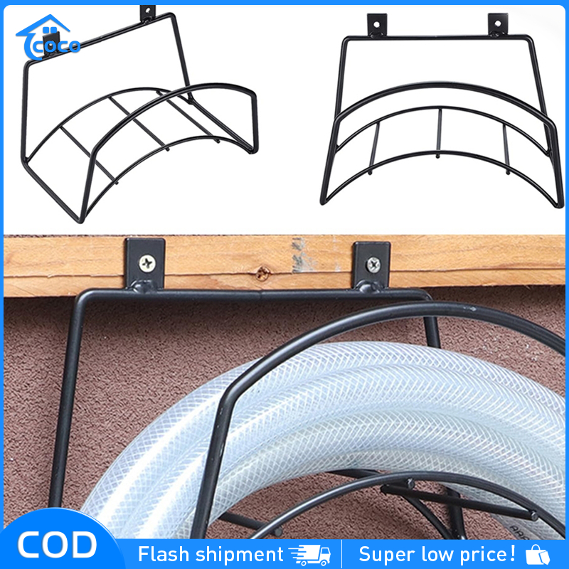Garden Hose Rack Metal Hose Hanger Holder Storage Rack Organizer Water ...