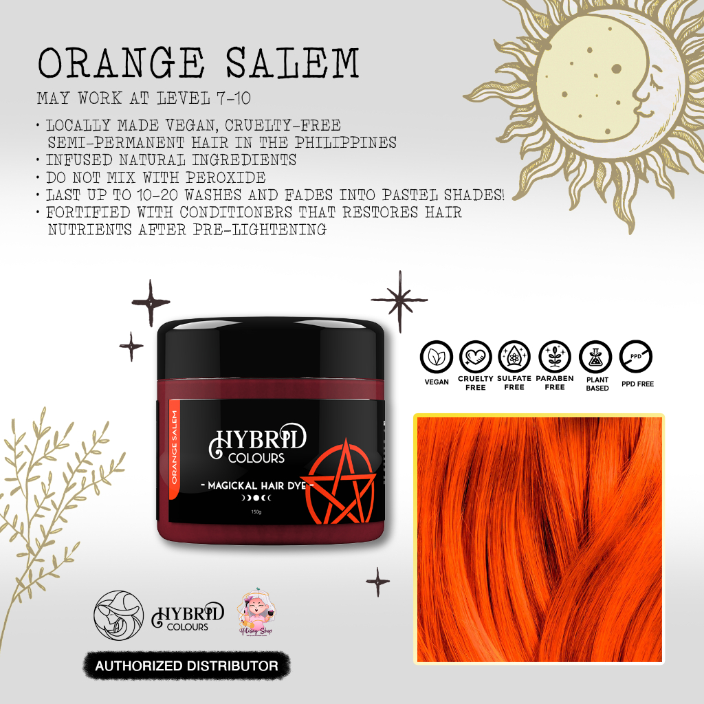 Magickal Dye Orange Salem (Neon Orange) Semi Permanent Hair Dye ...