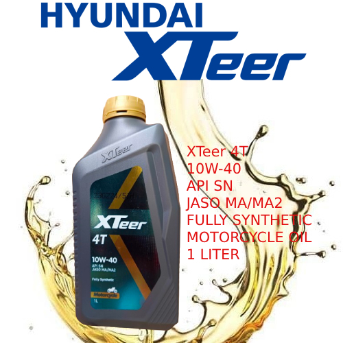 XTeer 4T 10w-40 API SN JASO MA/MA2 FULLY SYNTHETIC MOTORCYCLE OIL 1 LITER | Shopee Philippines
