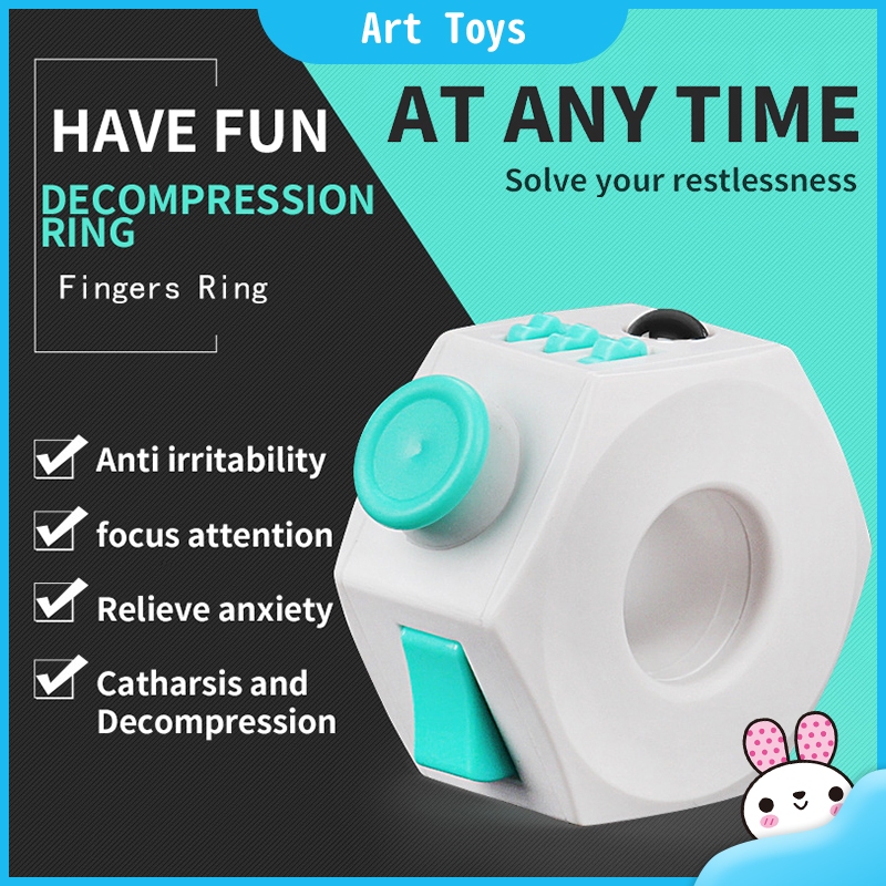 Magic Fidget Ring Decompression Toy Anxiety Finger Ring Roller Stress ...