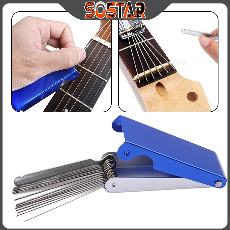 Guitar Nut Slotting File Set Guitar Bridge Saddle Nut Slotting File Kit ...