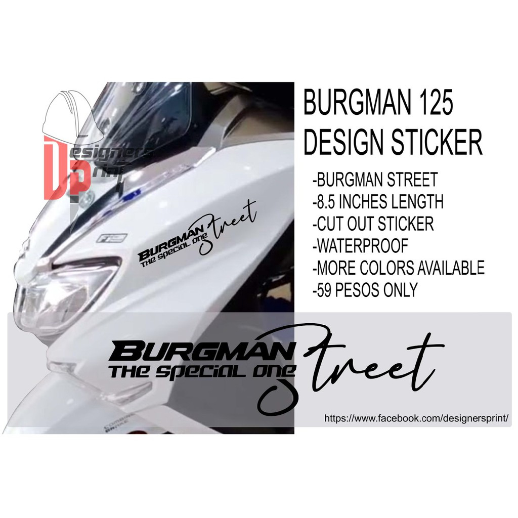 Suzuki Burgman Street Sticker for Burgman - 8.5inches Sticker, Cut Out ...