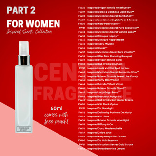 (PART 2) 60ml Premium Oil based Inspired Perfume for WOMEN by CENTRAL ...