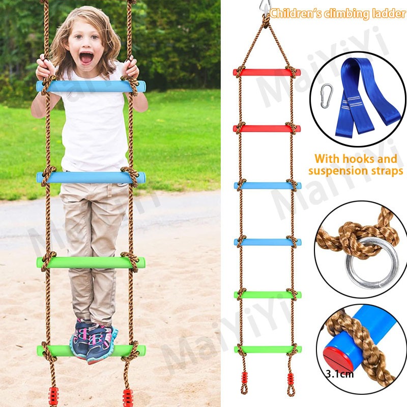 Hanging Ladder Rope for Climbing Kids Climbing Rope Ladder for Kids ...