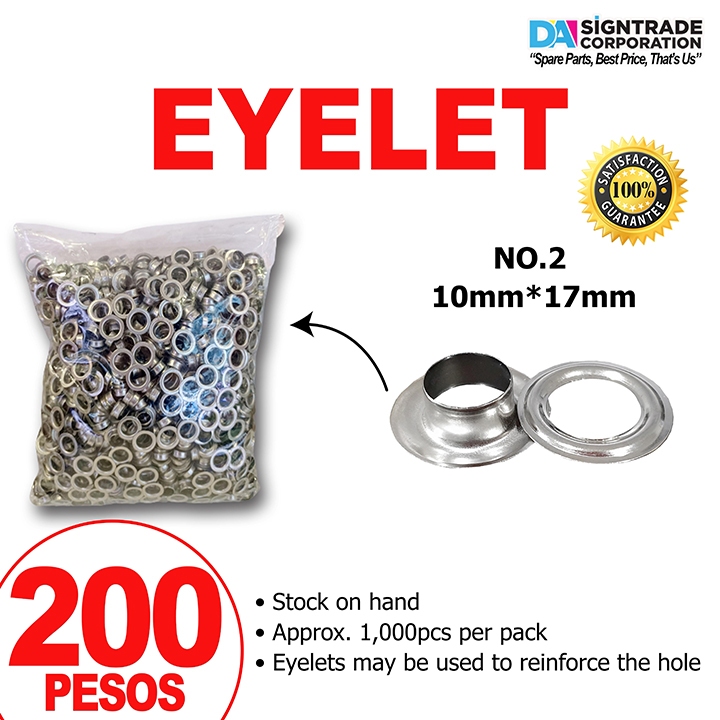 1000 pcs Hammer Type Eyelet #2 | Shopee Philippines