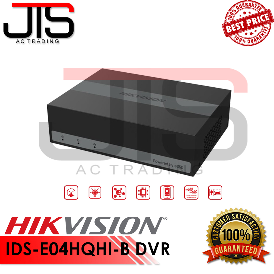 HIKVISION IDS-E04HQHI-B EDVR 4CH DVR ESSD BUILT-IN 512GB UP TO 4MP ...