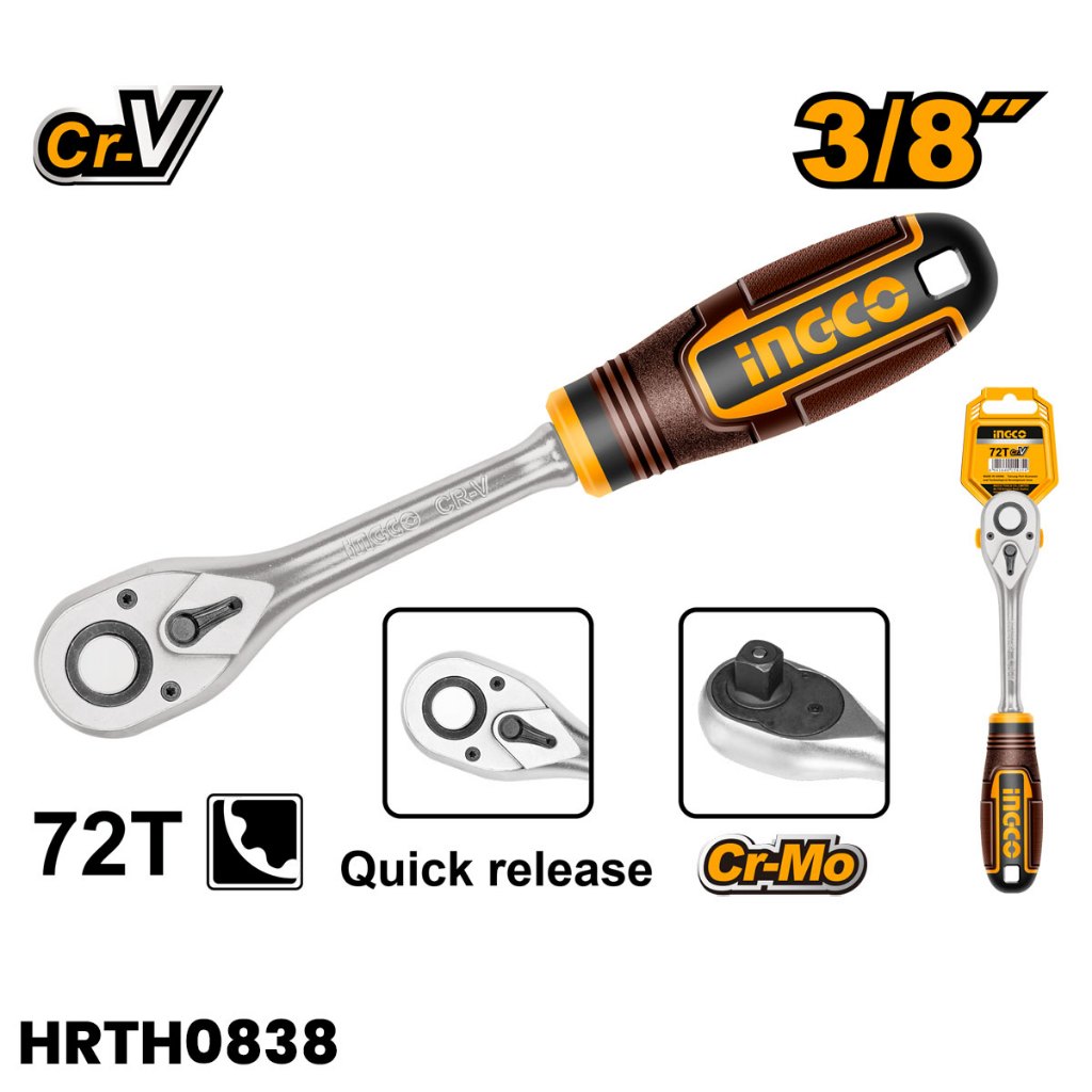 Ingco 3/8" Inch Ratchet Wrench for Tighten or loosen Nuts and Bolts ...