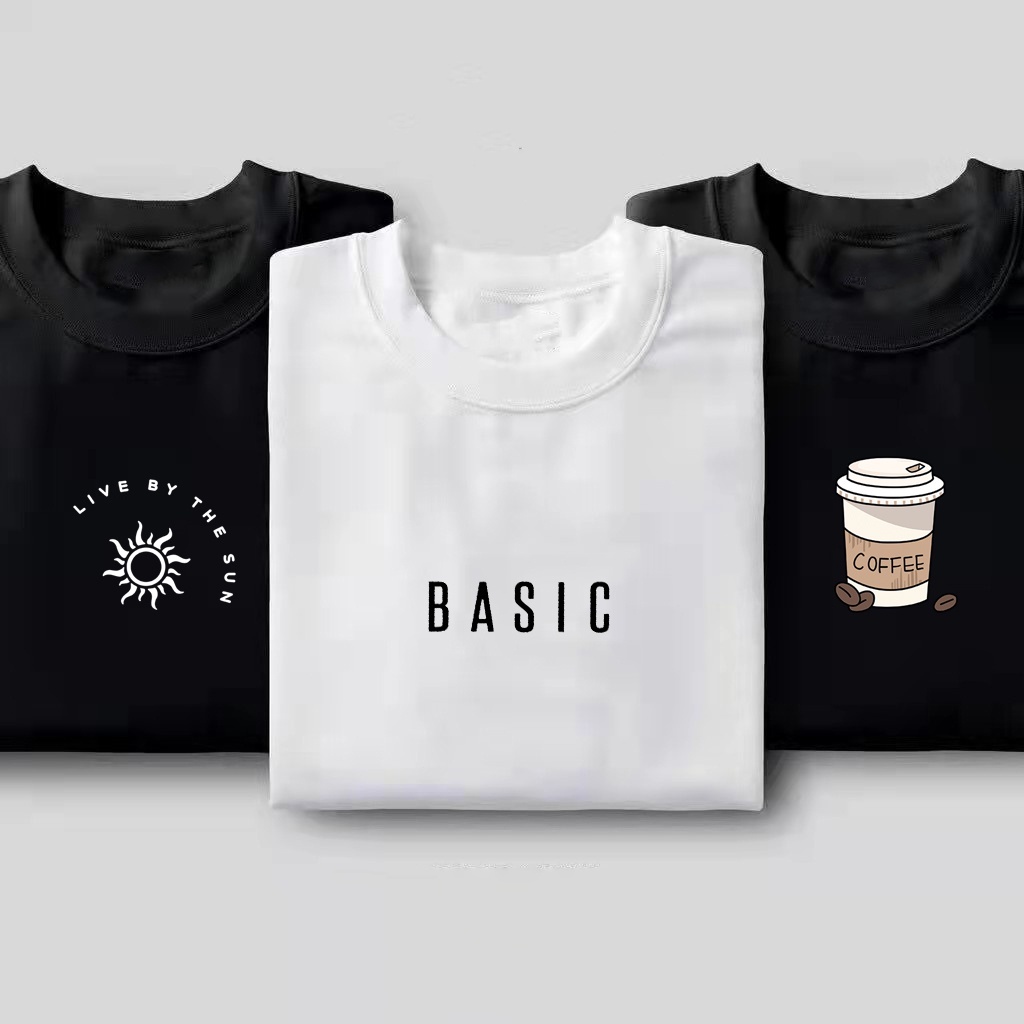 Tshirt Minimalist Design for Men Women Round Neck Shirt Black Tshirt ...