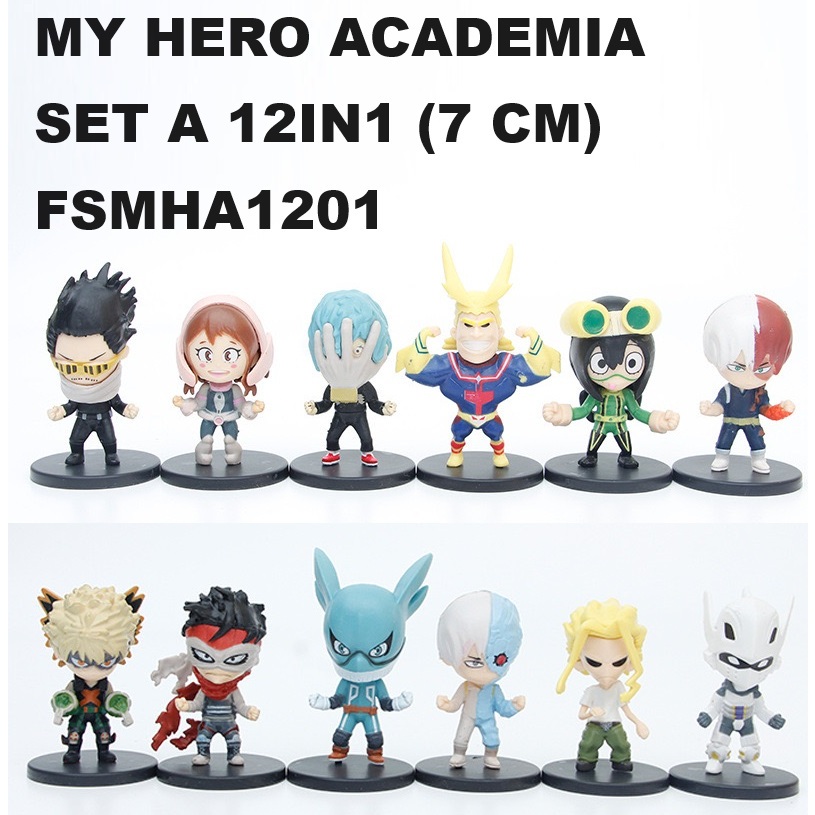 FIGURE SET MY HERO ACADEMIA SET A 12IN1 FSMHA1201 (7 CM) | Shopee ...