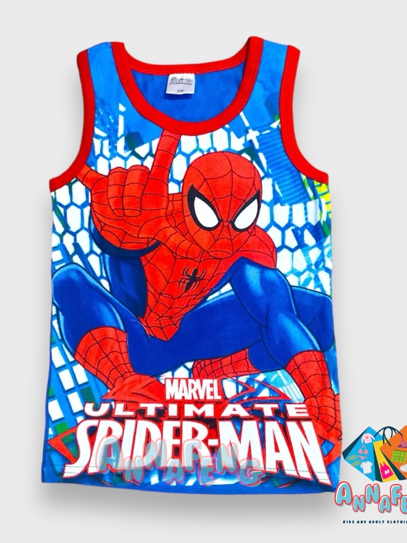 SPIDERMAN CHARACTER SANDO FOR KIDS SLEEVELESS BOYS TOPS BABY SPIDER-MAN ...