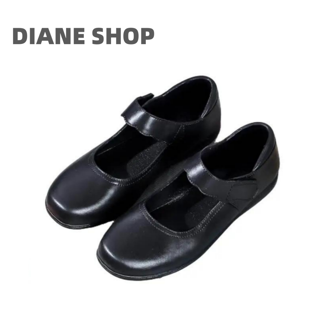Women black shoes student shoes 228#flats work shoes 080523 | Shopee ...