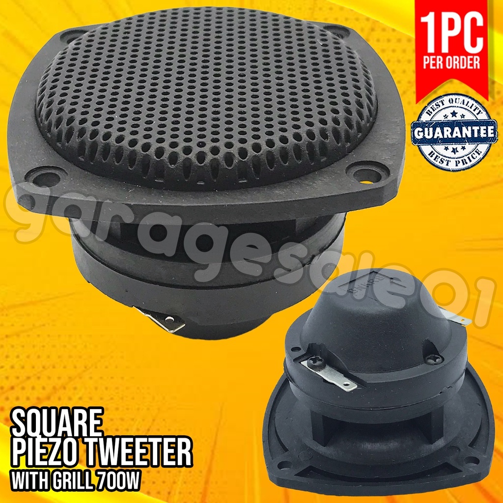GS10 Square Piezo Tweeter With Grills 700W Heavy Duty | Shopee Philippines
