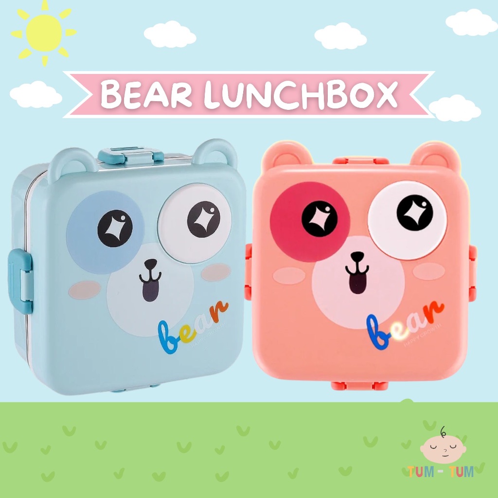 TumTum Bear Lunchbox Bentobox for School Kids Baunan with Cute Design 3 ...
