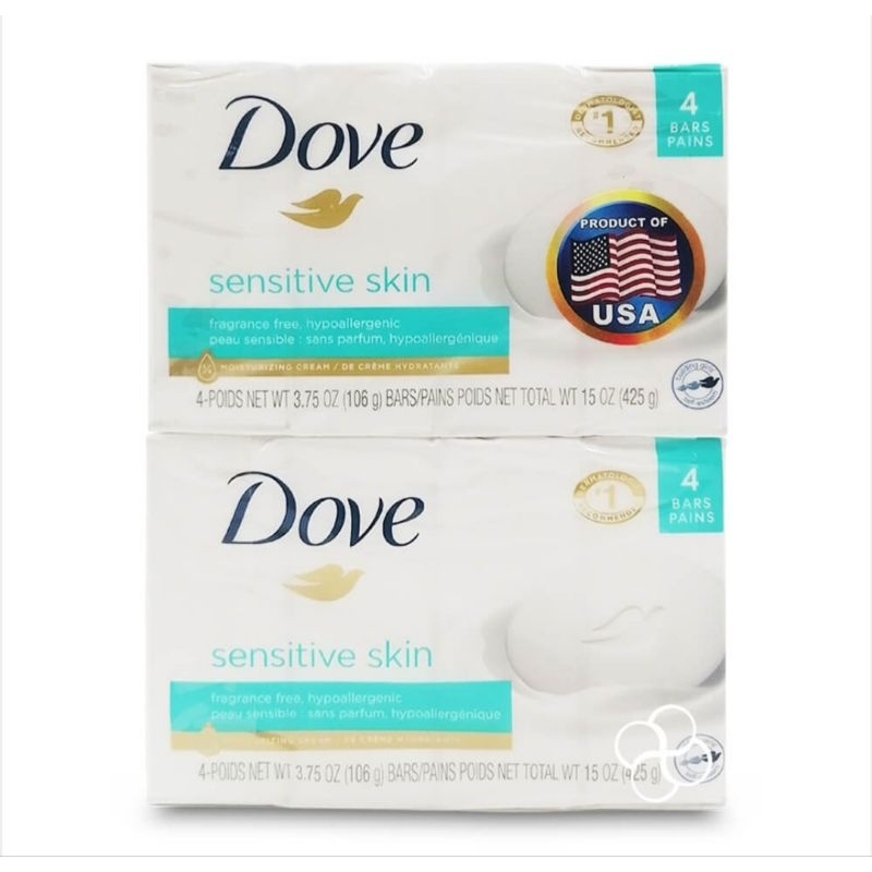 Dove Sensitive Skin Beauty Bar 8 x 106g | Shopee Philippines