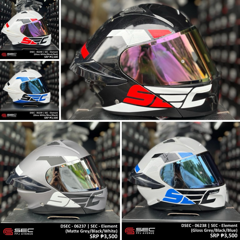 SEC Helmet - Element (Modular, Dual Visor) | Shopee Philippines