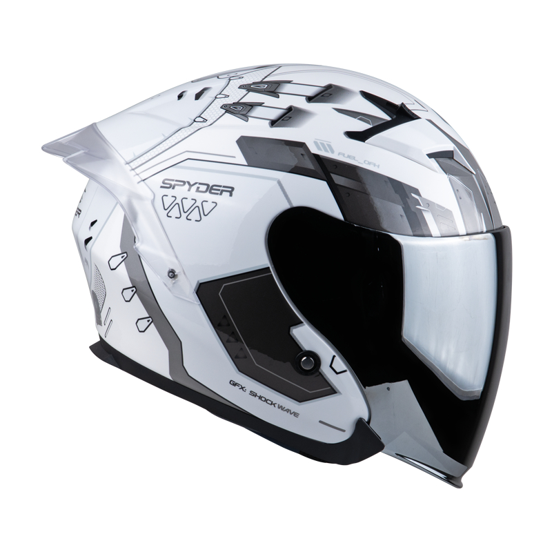 Spyder Fuel GD - SHOCKWAVE S5 Open-face Helmet with Dual Visor (Free ...