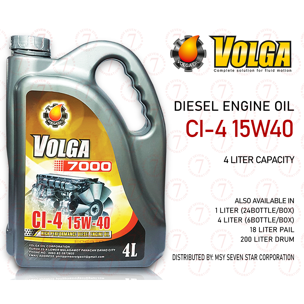VOLGA CI4 15W40 4 Liter Heavy Duty Diesel Engine Oil | Shopee Philippines