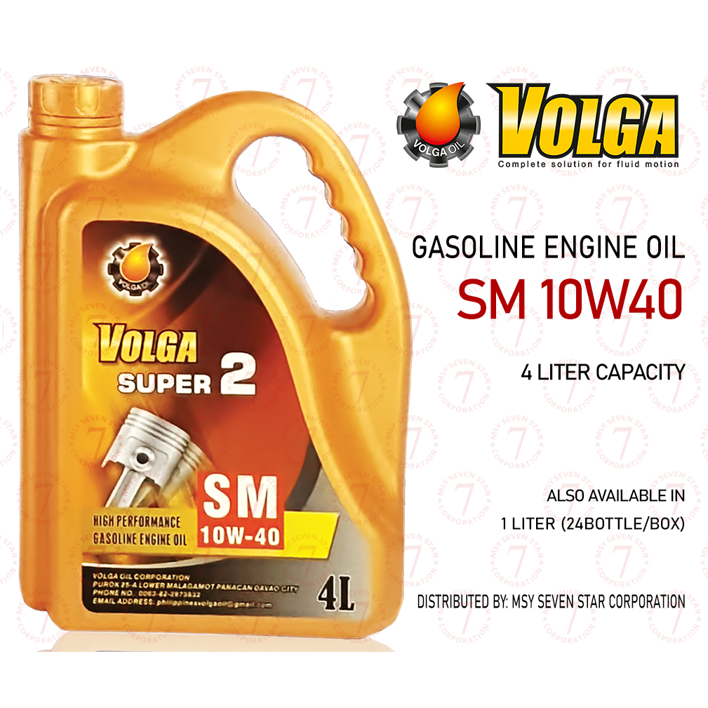 VOLGA SM 10W40 4 Liter Heavy Duty GASOLINE ENGINE OIL | Shopee Philippines