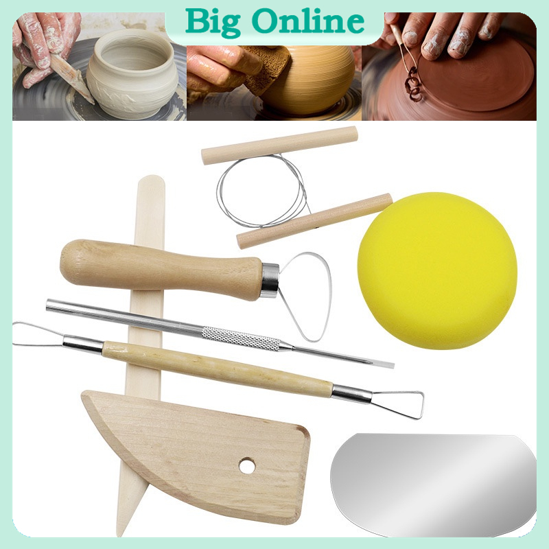 8Pcs/set Clay Sculpture Pottery Tools Clay Sculpting Set Art Pottery ...