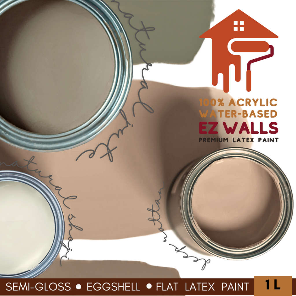 EZ Wall Color Series Premium Latex Paint for Cement Concrete Flat Semi ...