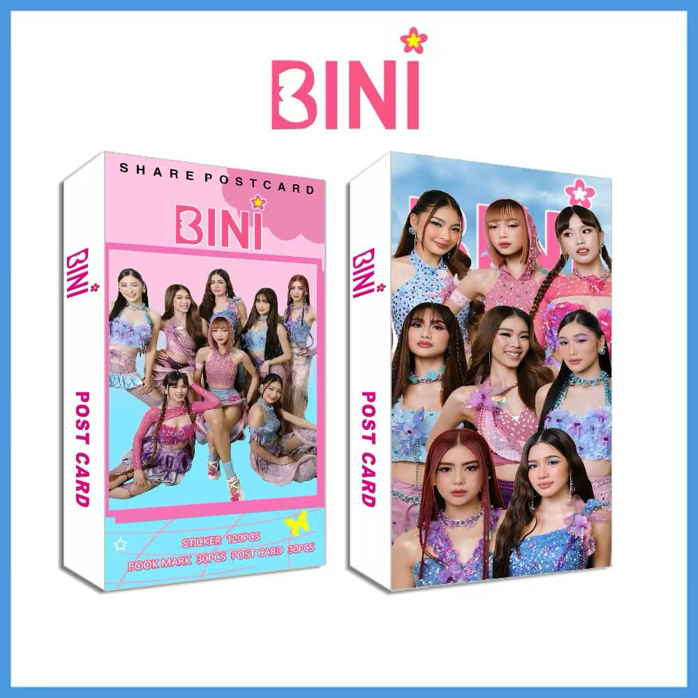BINI 180 PIECES (30 Postcards + 30 Bookmarks + 120 Stickers) | Shopee ...