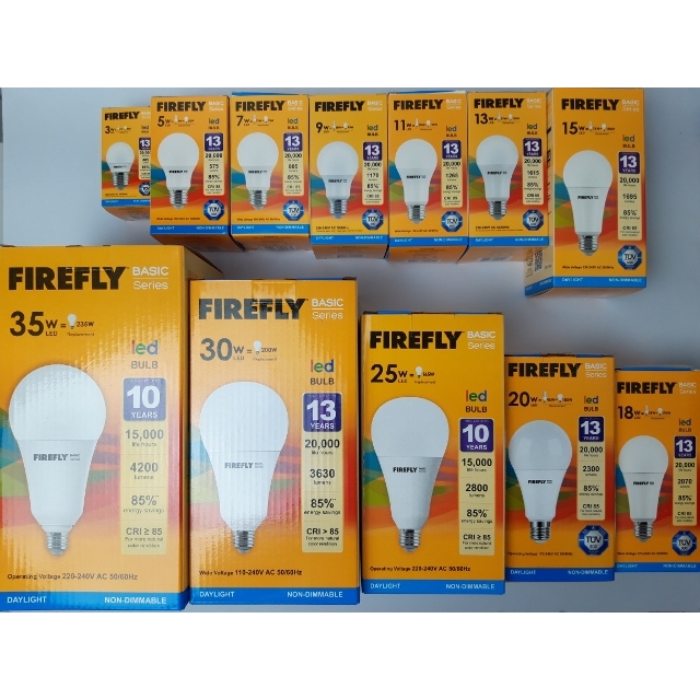 Firefly LED Bulb 3w, 5w, 7w, 9w, 11w, 13w (Daylight, Warm White) E27 ...