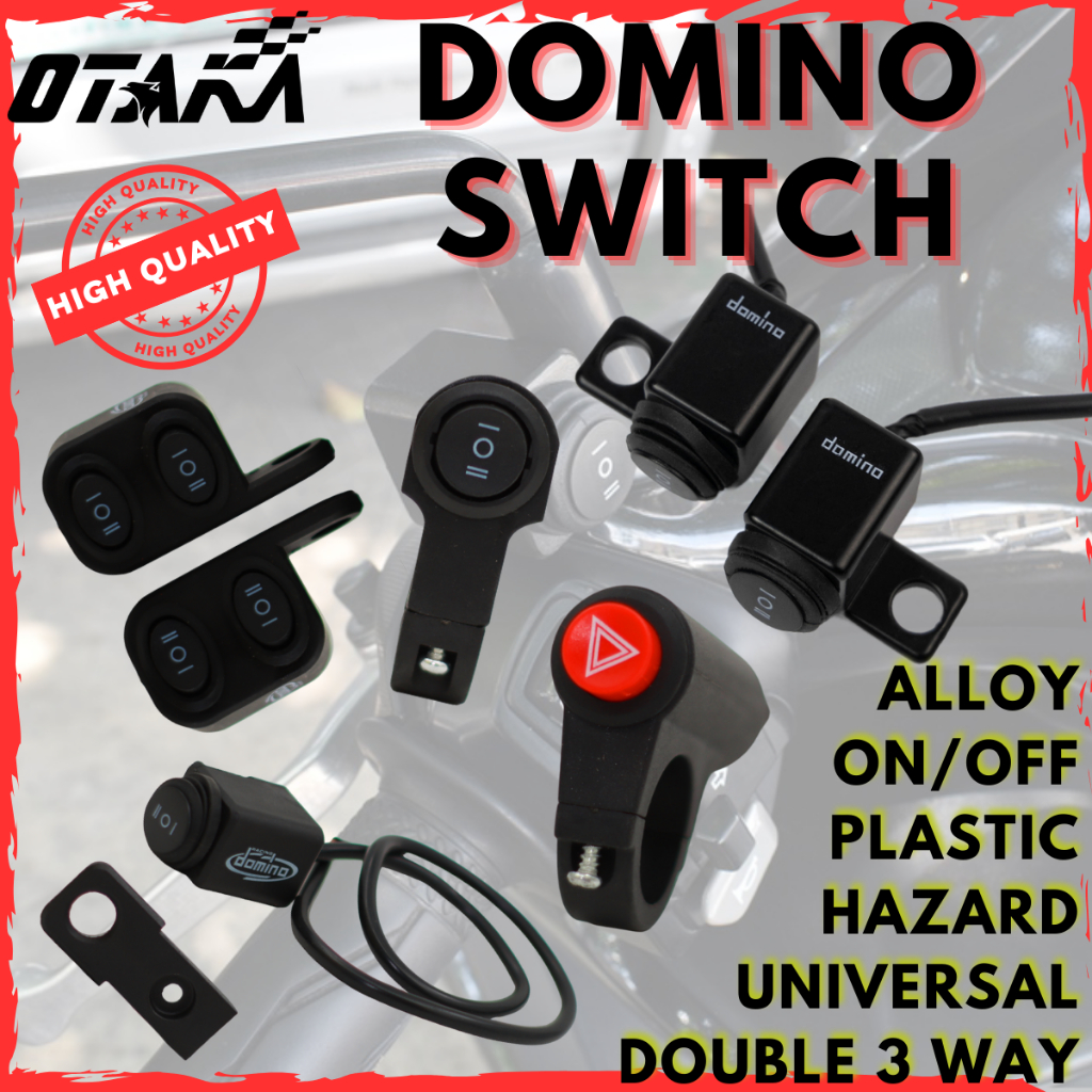 DOMINO SWITCH 3564 ALLOY/PLASTIC/UNIVERSAL/DOUBLE 3WAY/HAZARD/ON/OFF ...