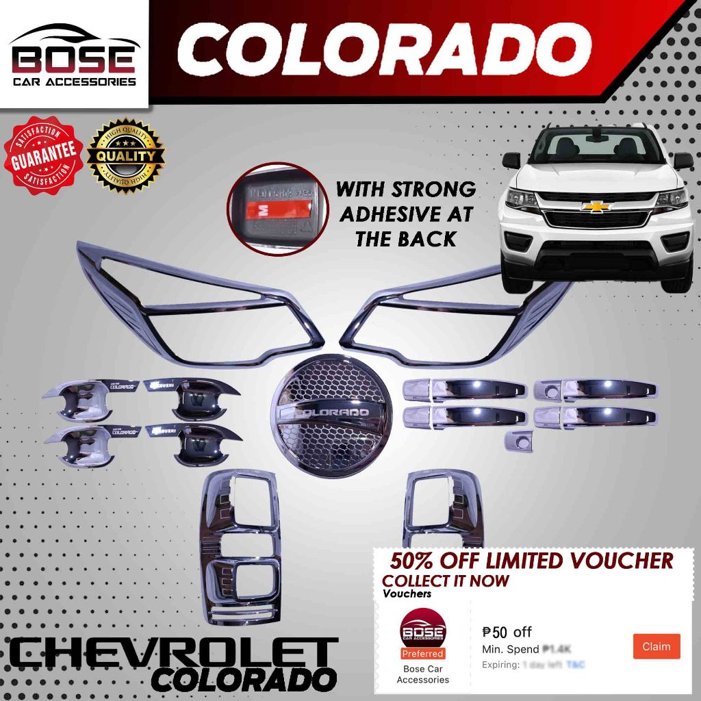 Chevrolet Colorado 2012 - 2016 / 2017 - 2021Garnish Cover Set Black ...