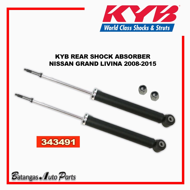 KYB REAR SHOCK ABSORBER NISSAN GRAND LIVINA 2008-2015 ( SET OF 2 ) PART ...