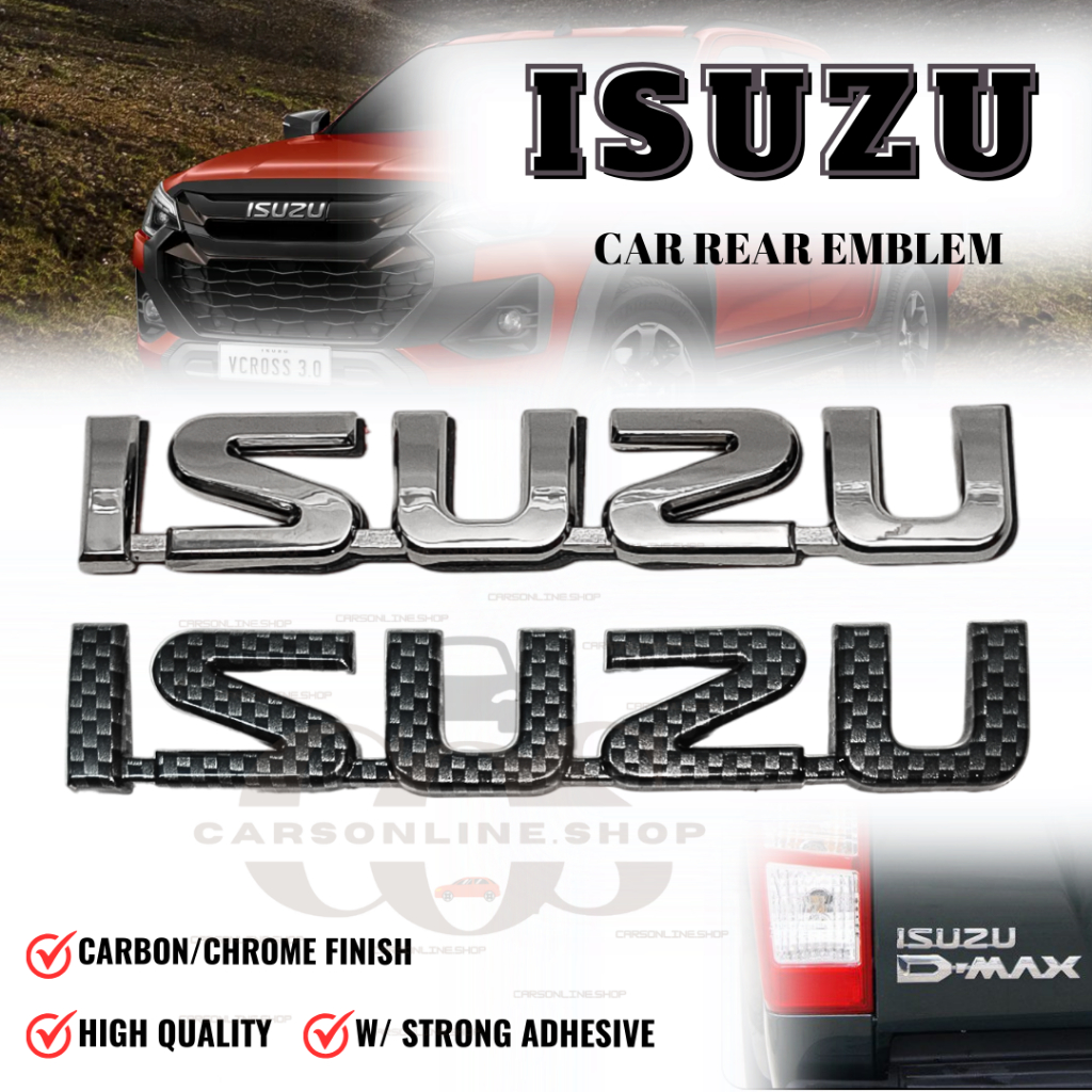 COS 1pc ISUZU Car Rear Trunk Emblem Badge Sticker Decal ABS PLASTIC ...