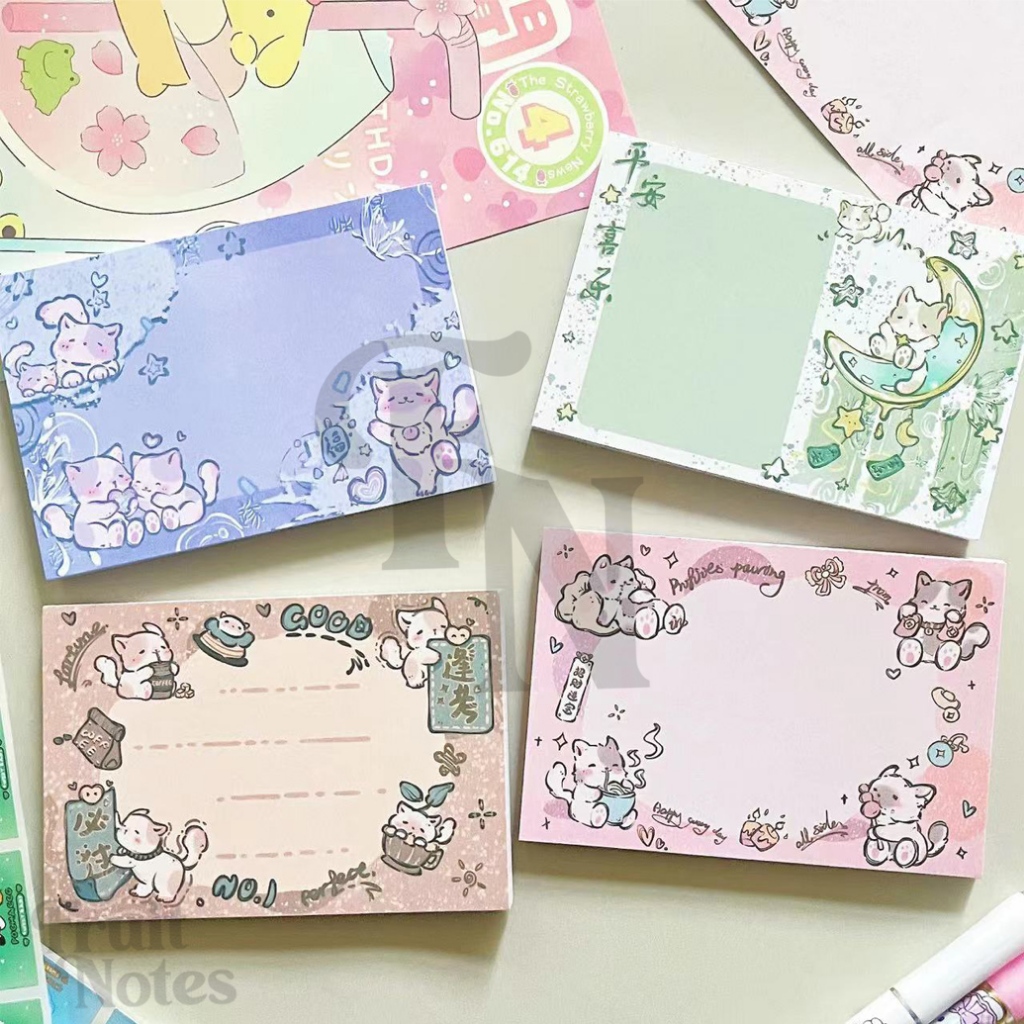 SN426 50 sheets Lucky Cat Theme Notepad | Shopee Philippines