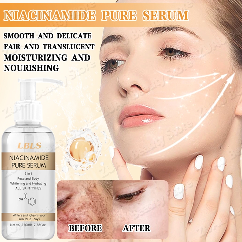 520ml NIACINAMIDE Pure Serum Face and Body Moisturizes Whitening Skin ...