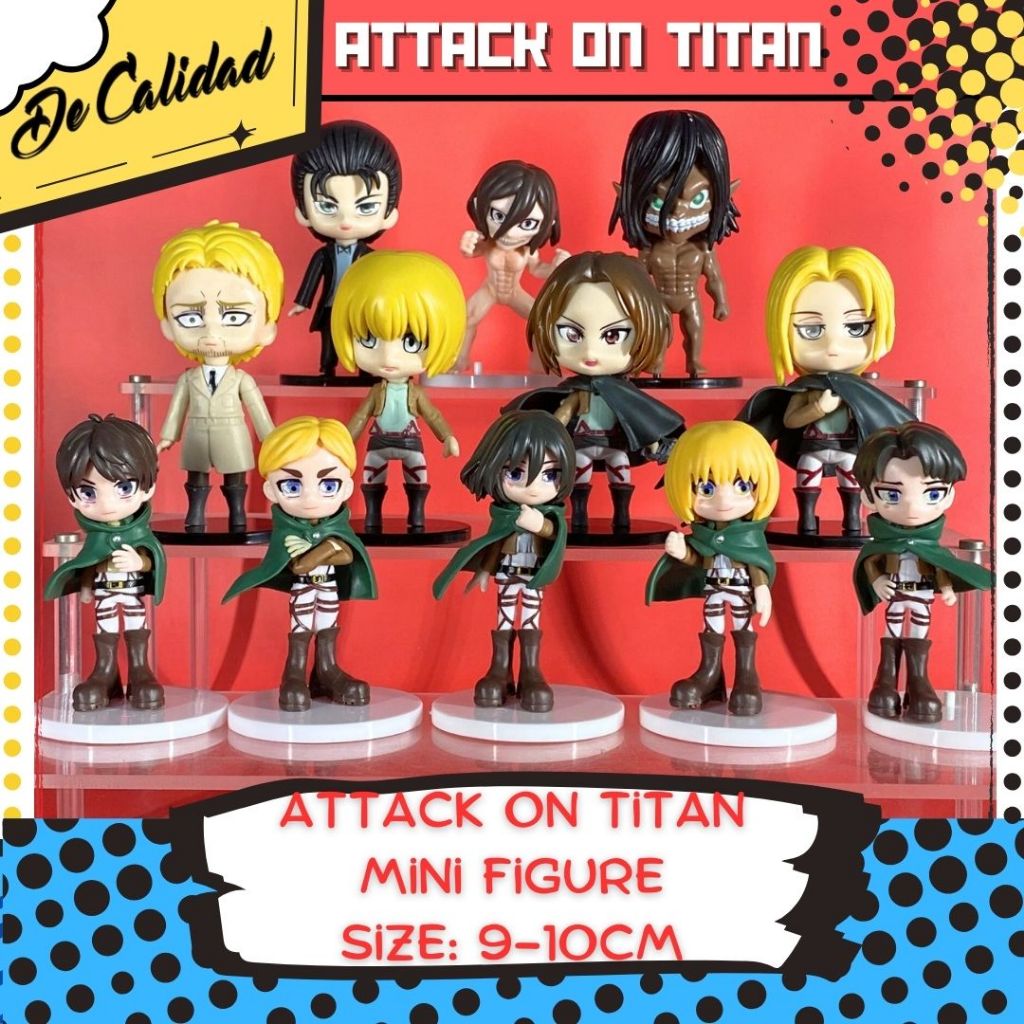 AOT Attack On Titan Eren Levi Mikasa Mini Figure | Shopee Philippines
