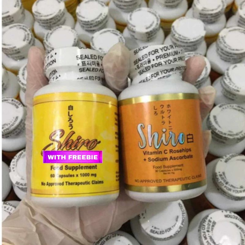 ORIGINAL Shiro Combo - Shiro Glitathione 60 Capsule and Shiro Vitamin C ...