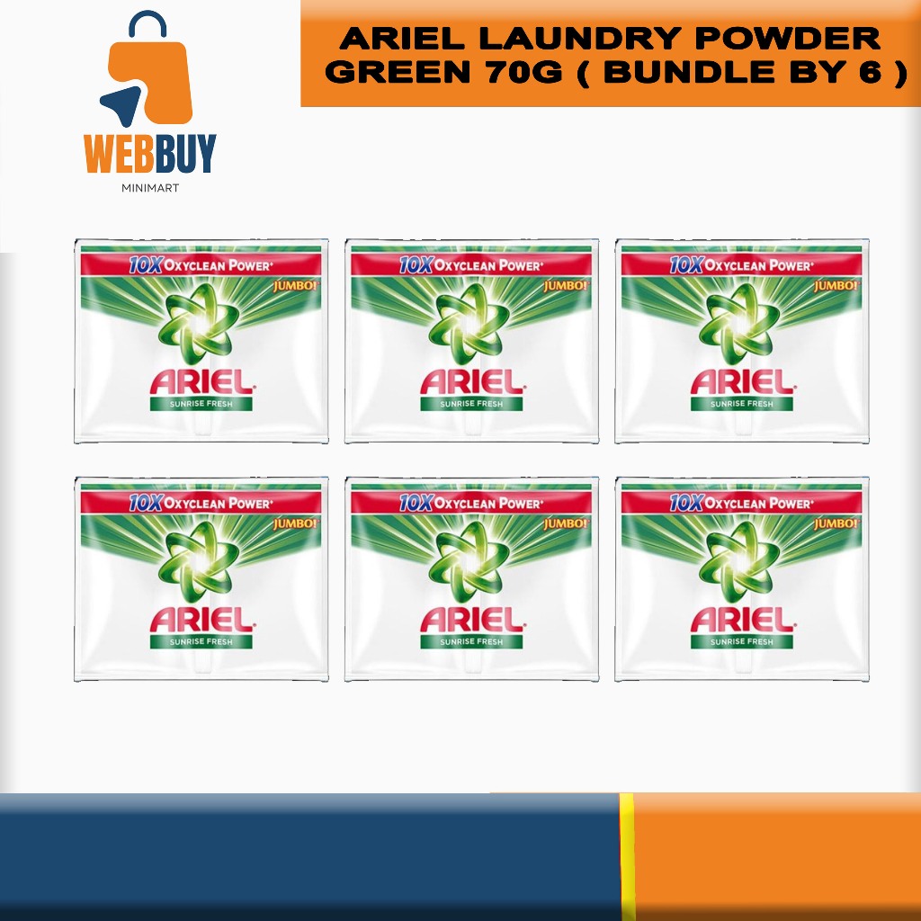 WEBBUY ARIEL LAUNDRY POWDER 70G ( BUNDLE BY 6 ) | Shopee Philippines