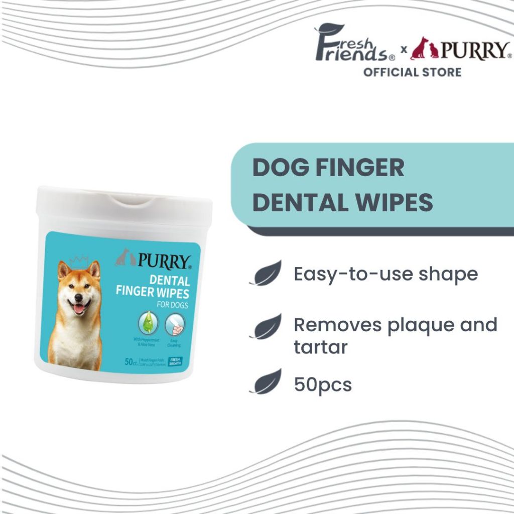 Fresh Friends Purry Pet Finger Dental Wipes for Dogs and Cats | Pet ...